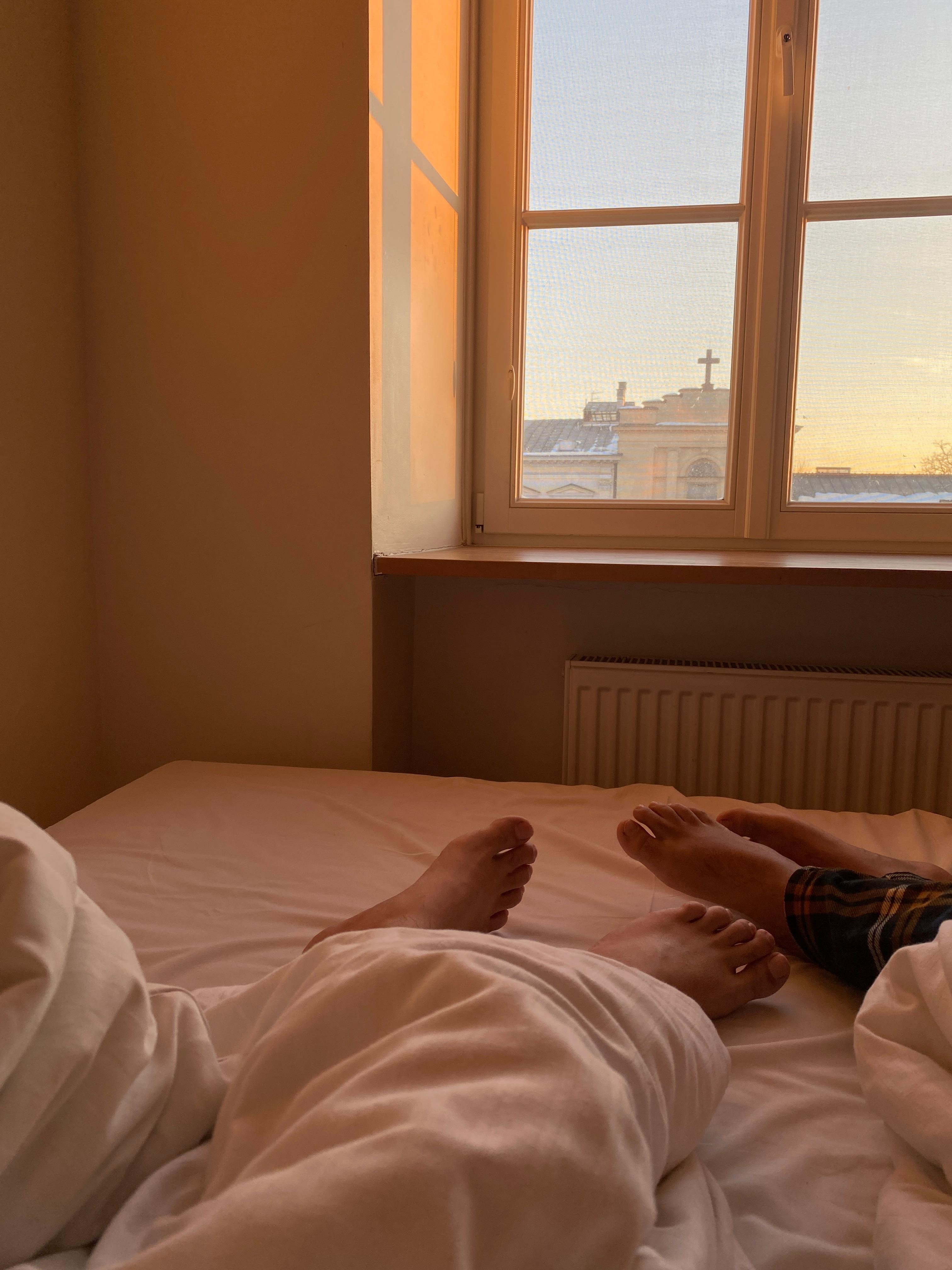 Vista do quarto duplo 