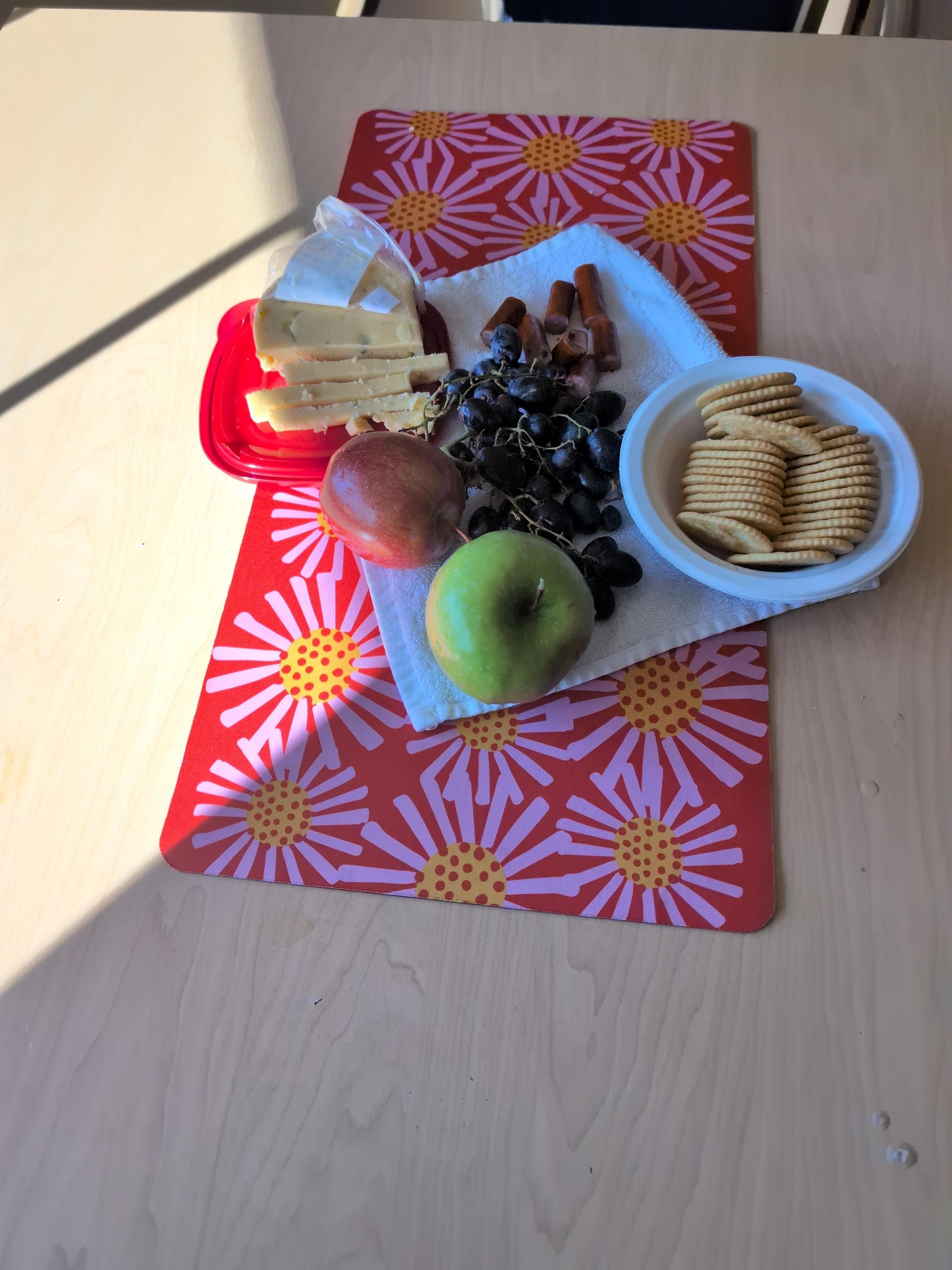 Served up some wine and cheese yesterday. The sun made it all so right!