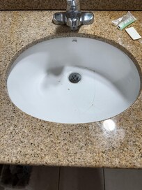Broken sink- at least it didn’t leak.
