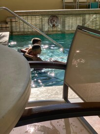 My grandsons at the pool
