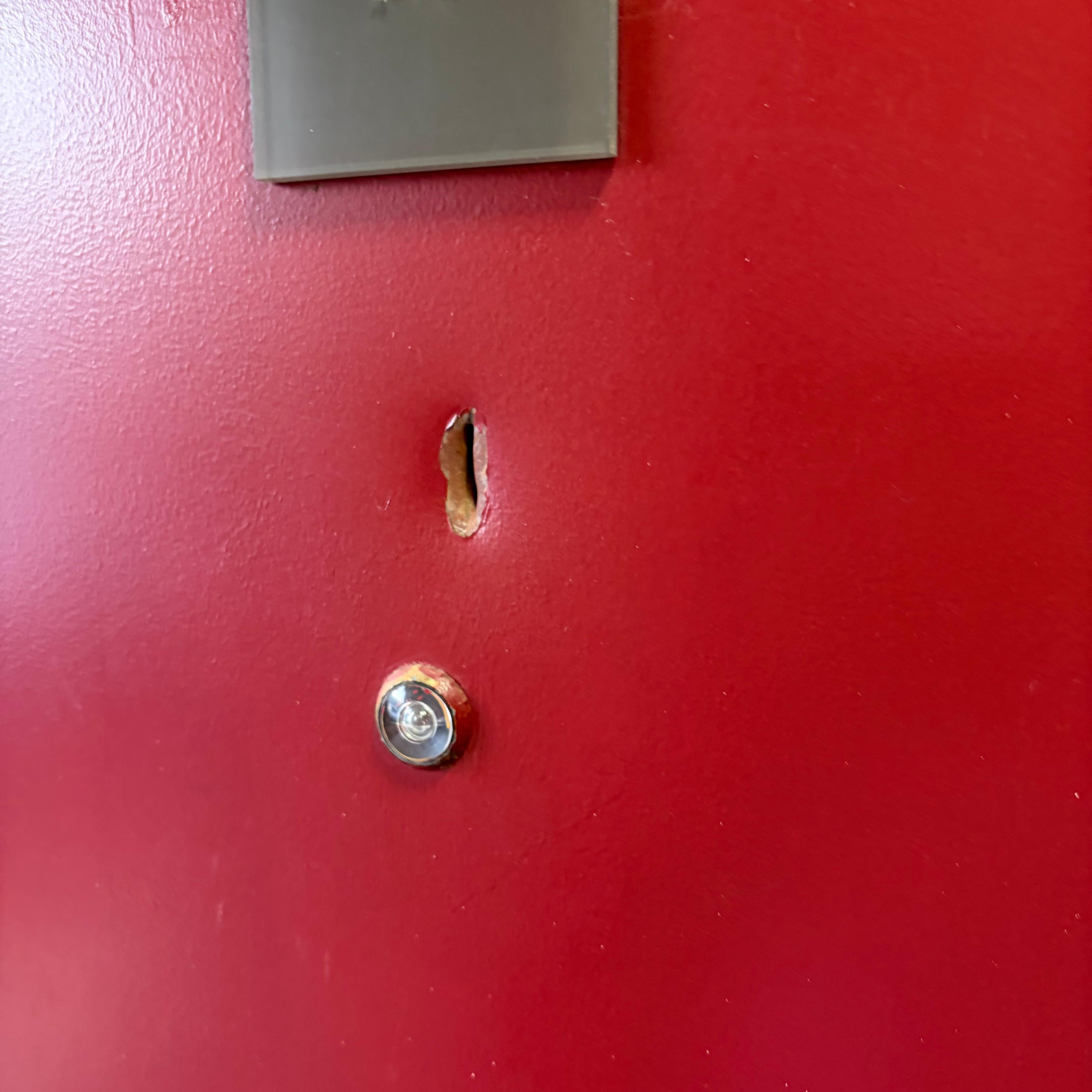 This cut was in the door