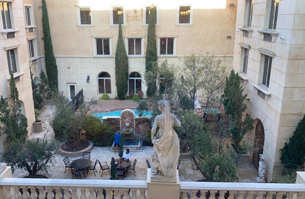 Top view of court