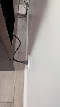 Behind the TV console was a year or more of dusty. So easy to vacuum in 15-30 seconds every 2 weeks.