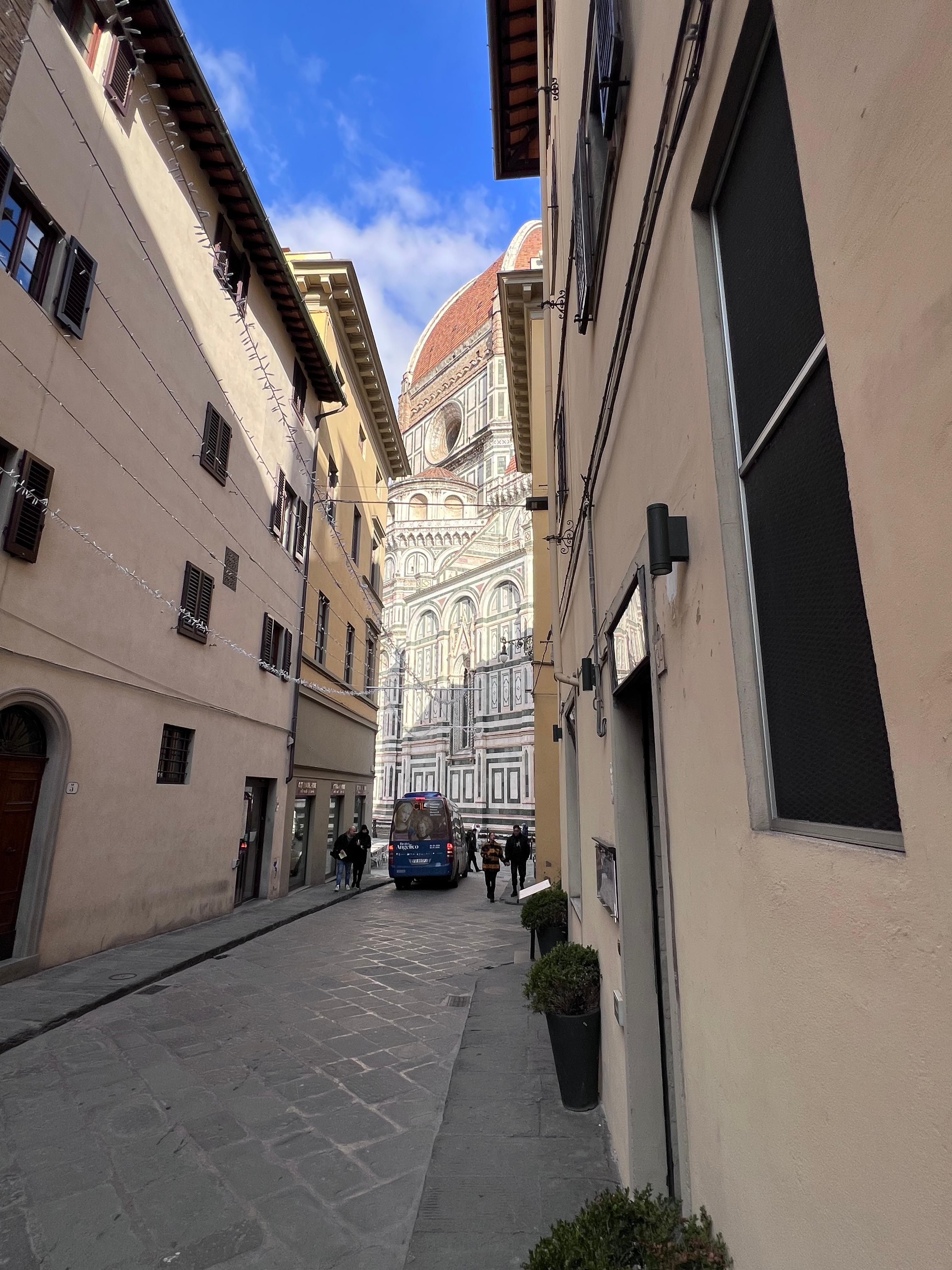 View of Duomo from front door step. 