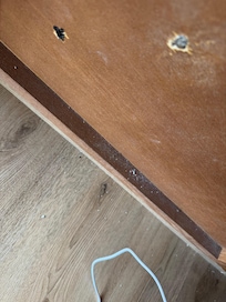 Dust and dirt around the bed