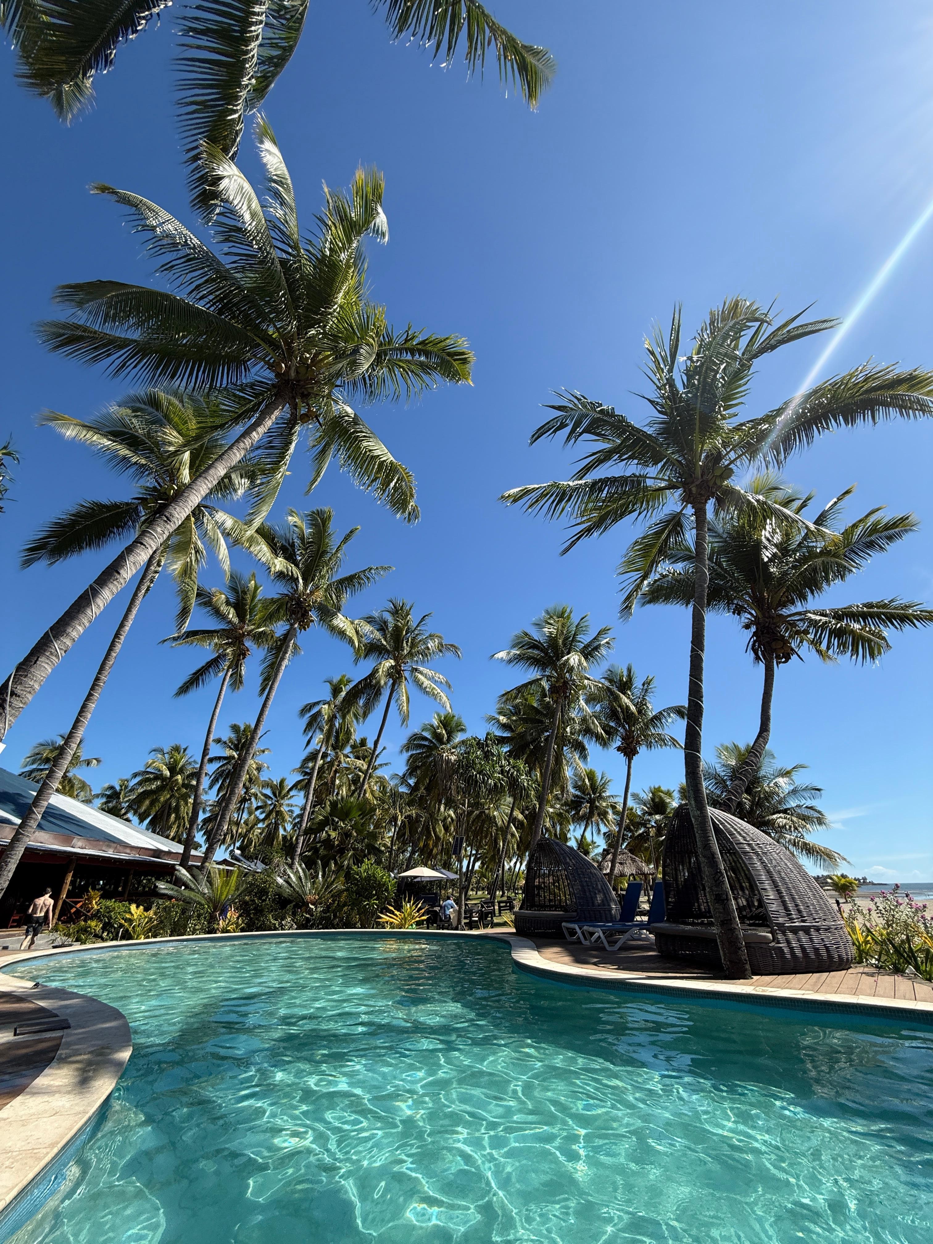 View from one of their two pools