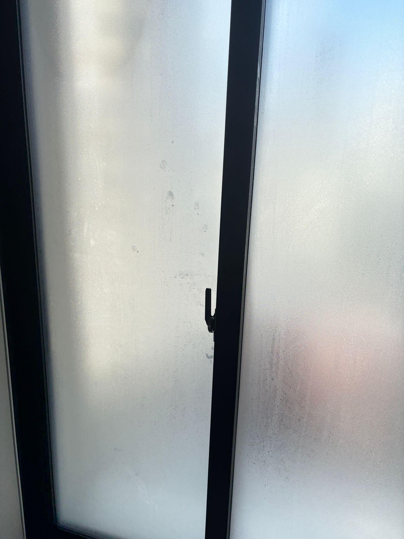 View from room due to frosted and opaque glass  