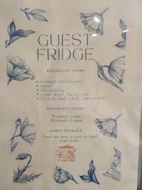 Fridge amenities