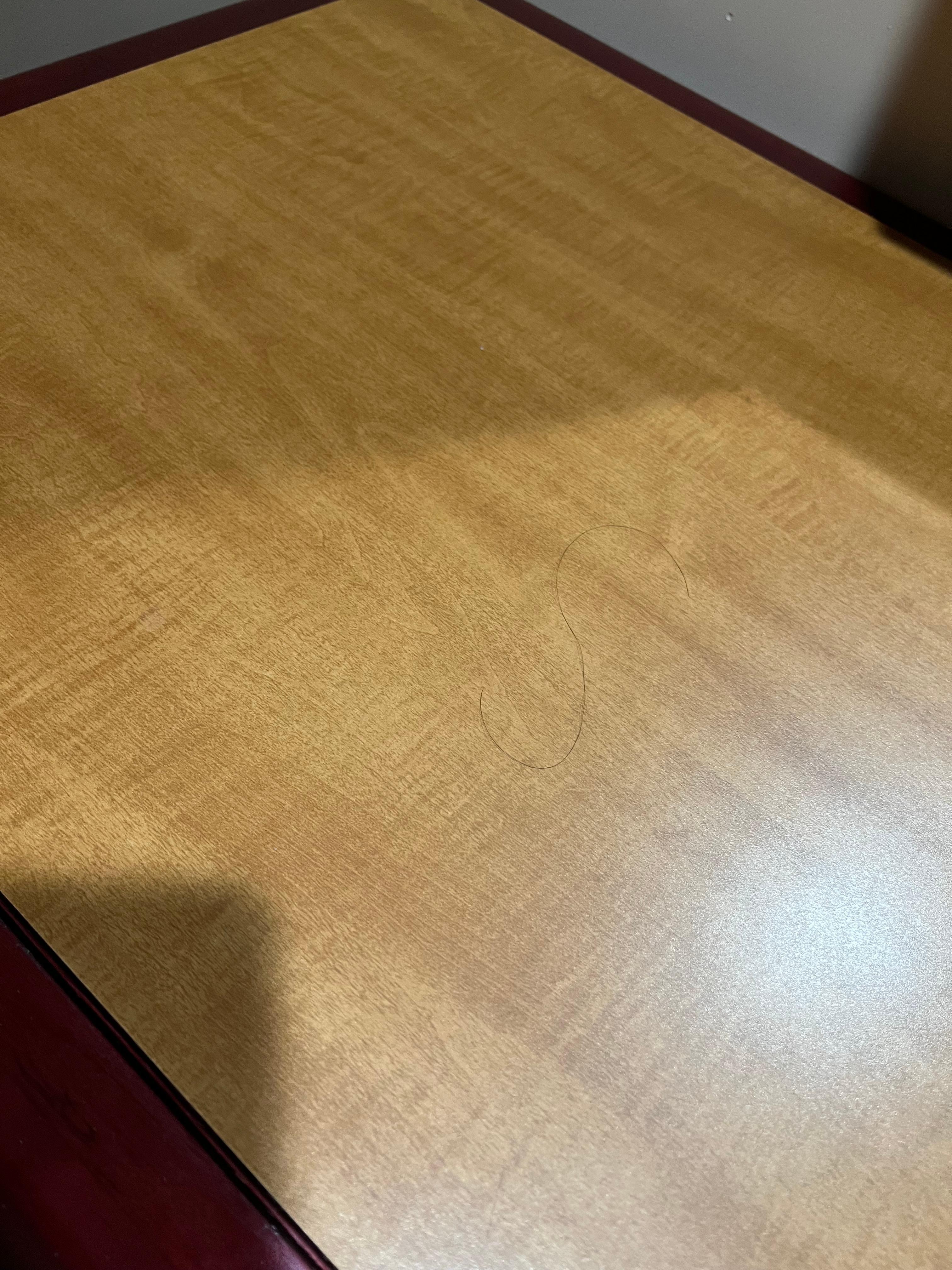 Hair on desk that wasn’t mine