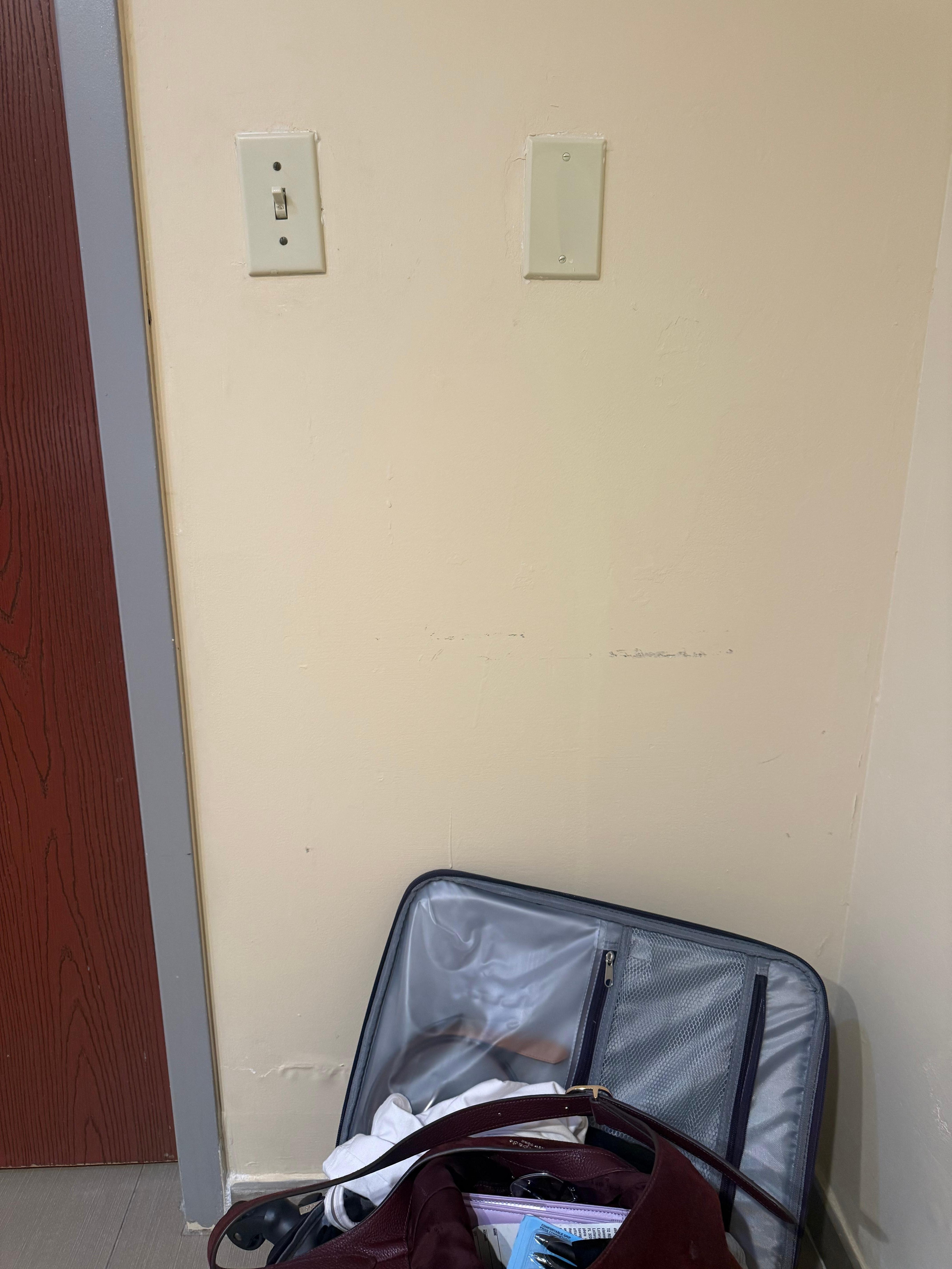 Water damage on walls