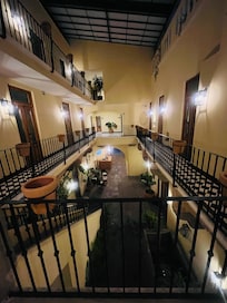 View from the 1st floor towards the entrance.