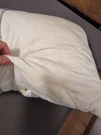 Pillows are very old, very lumpy, dirty and torn. We were promised new pillows but none came despite asking for 4 days