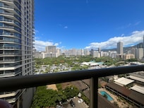 Views from balcony, we had a room with the partial view, and when you looked to the left, you could see the ocean.