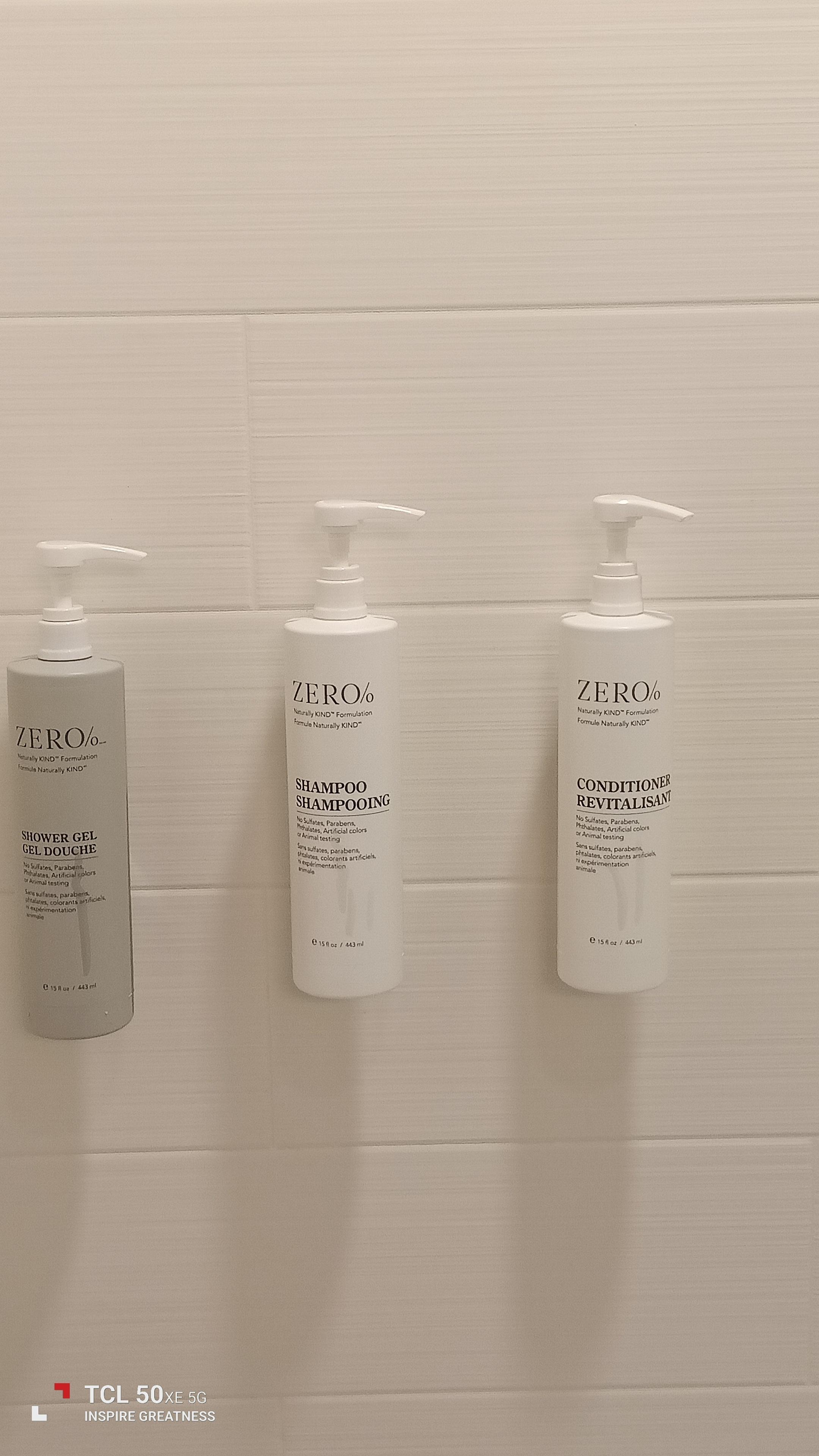 Triple set for cleansing the body parts.