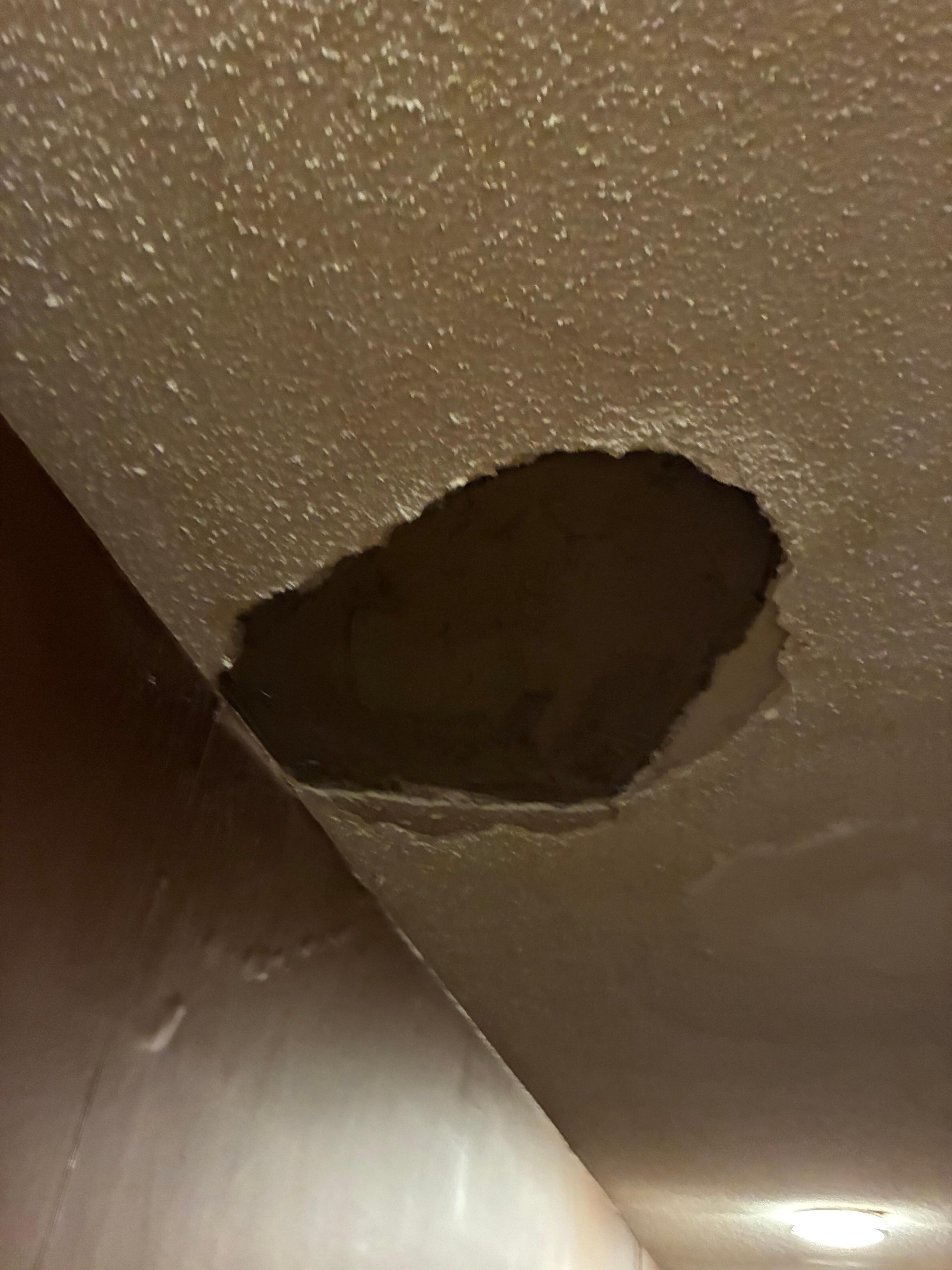 Hole in the ceiling
