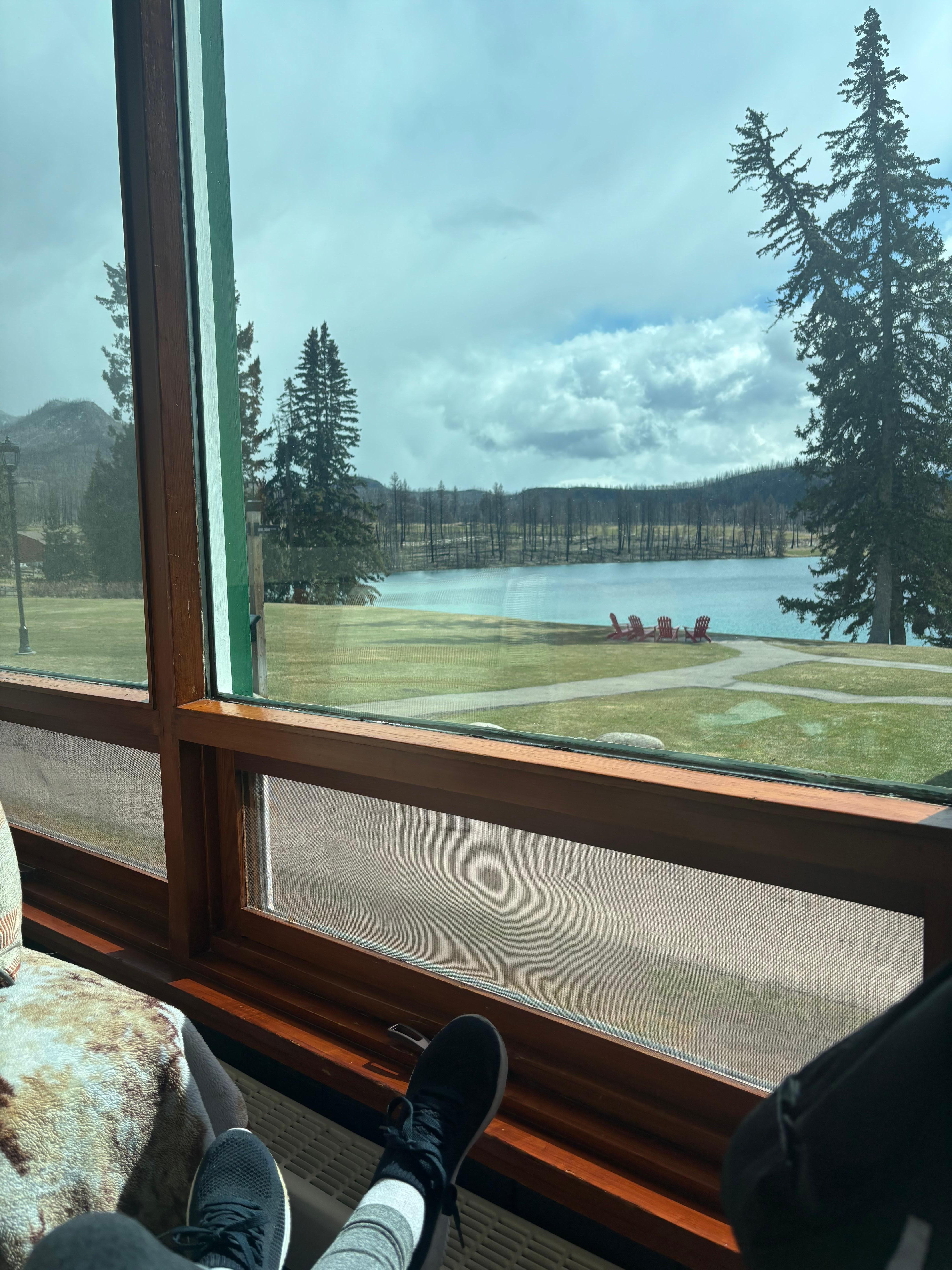 View of Lac Beauvert from the Estate cabin 