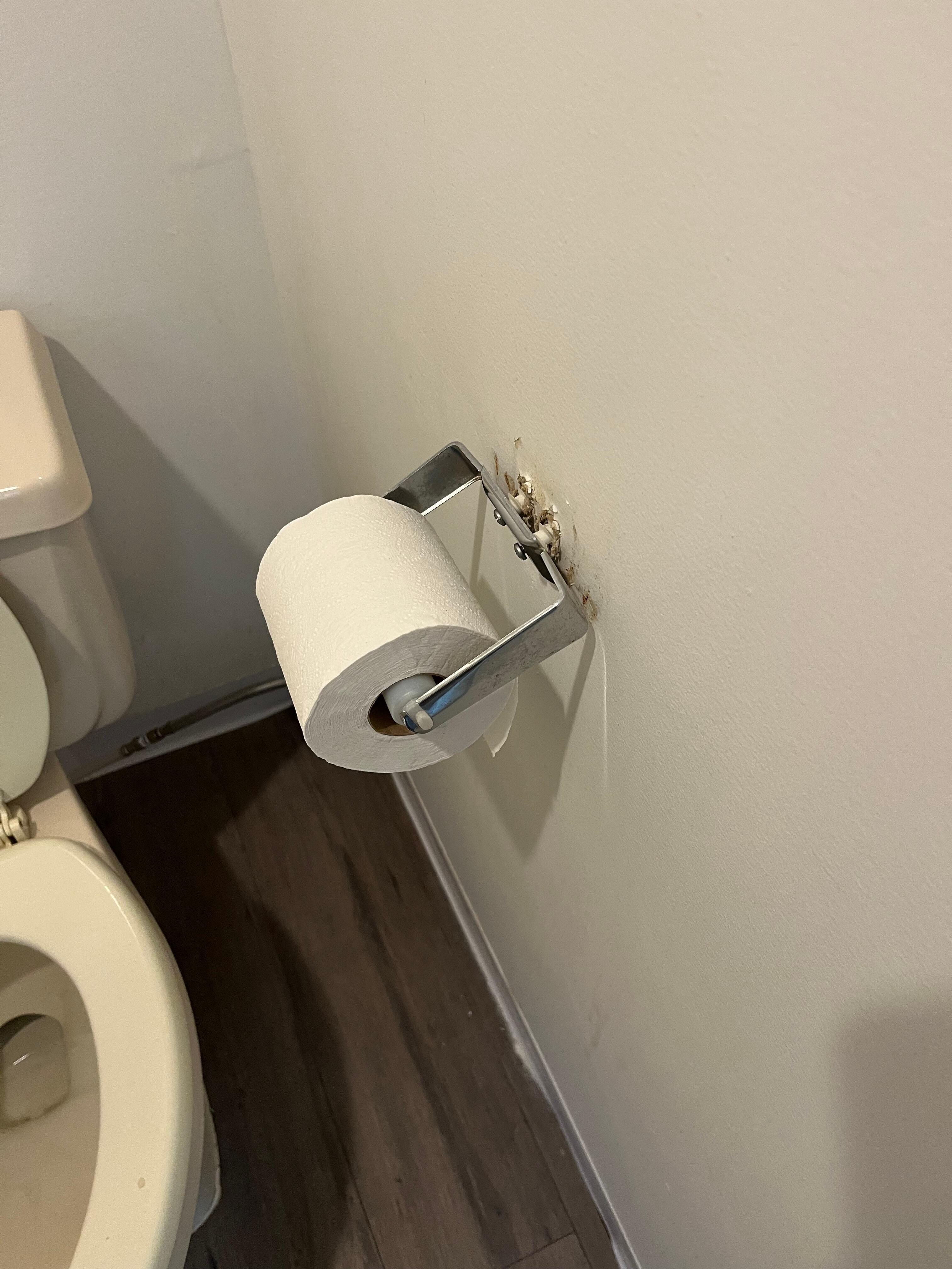 Paper holder falling off the wall 