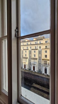 Vista da janela do terceiro andar.