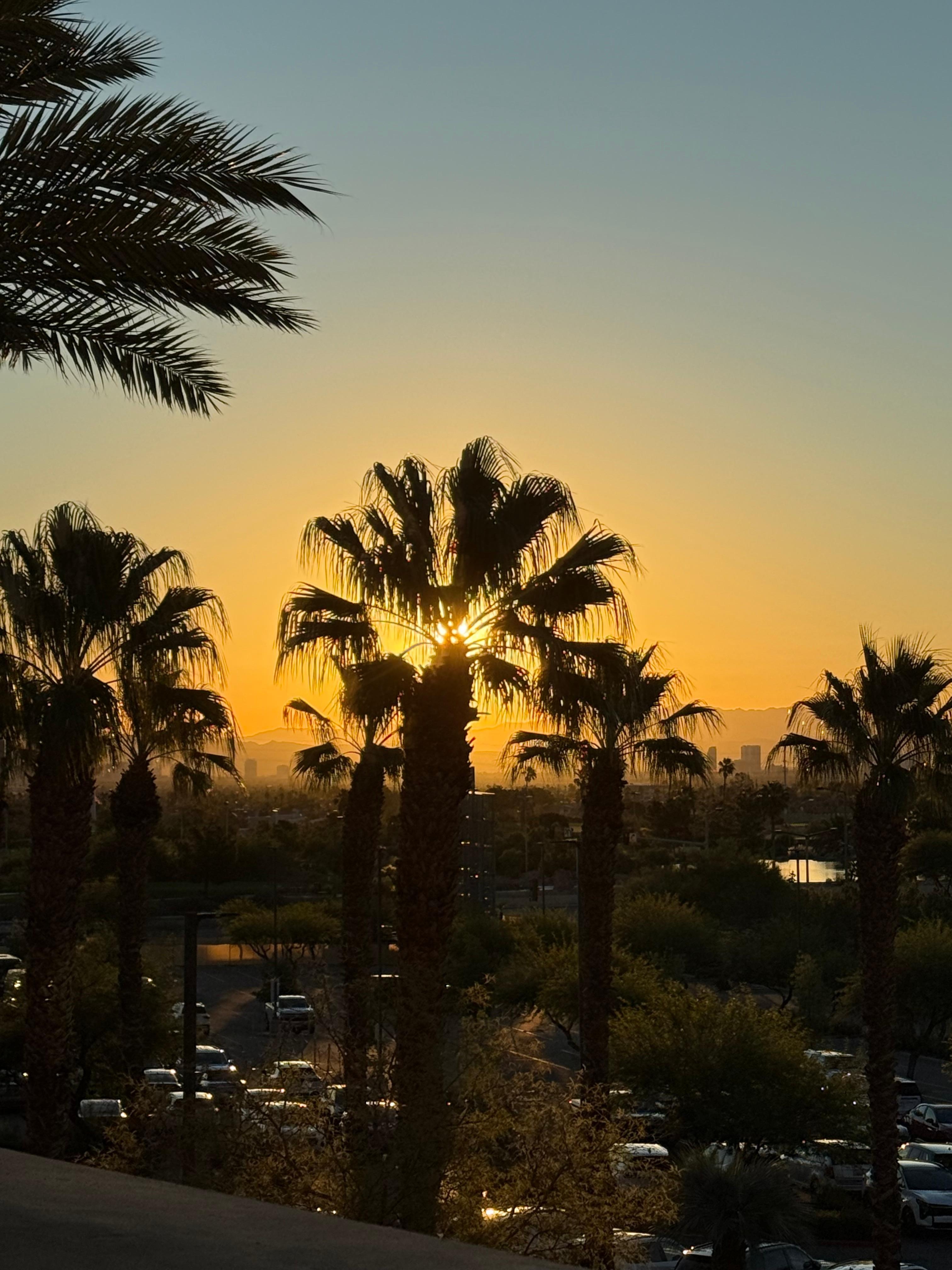 Sunrise from our balcony.