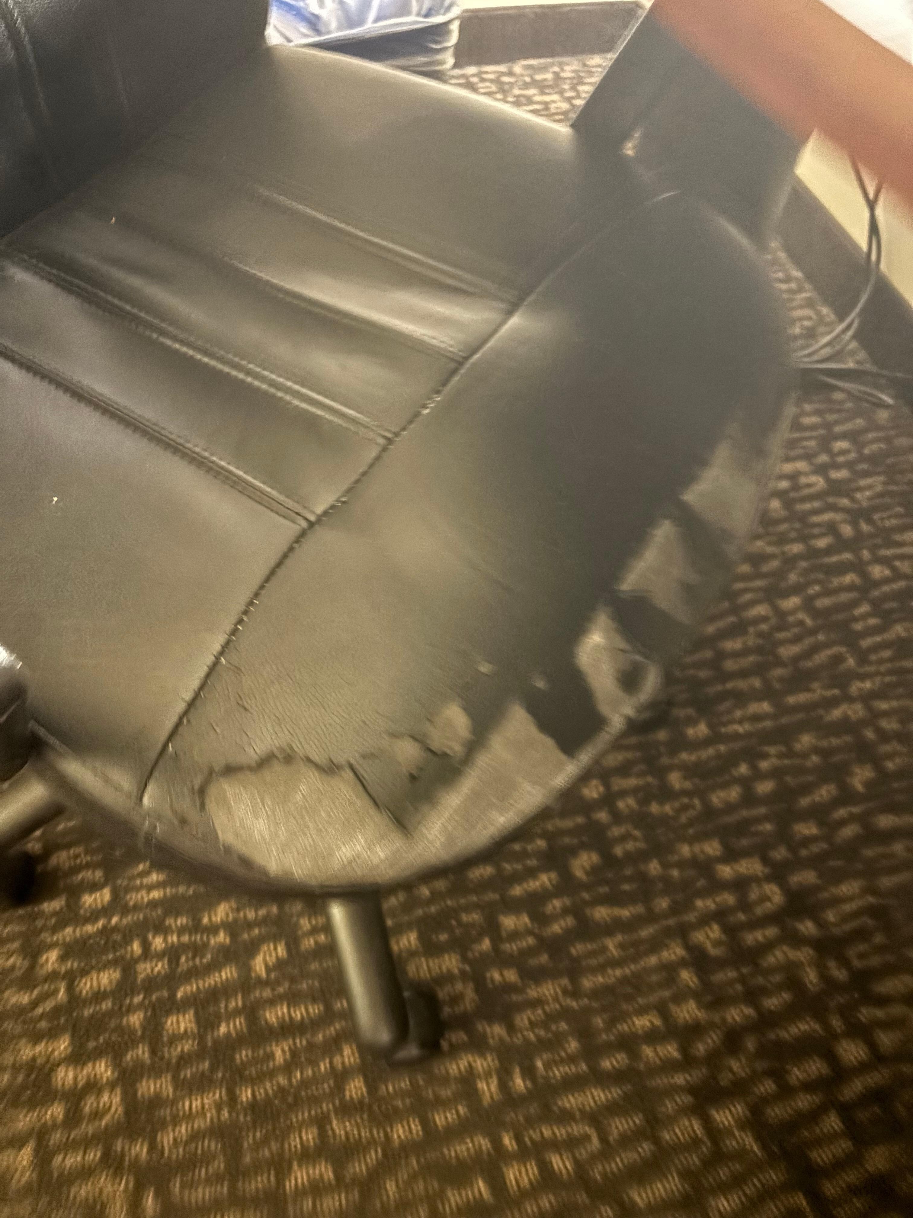 Worn out desk chair 