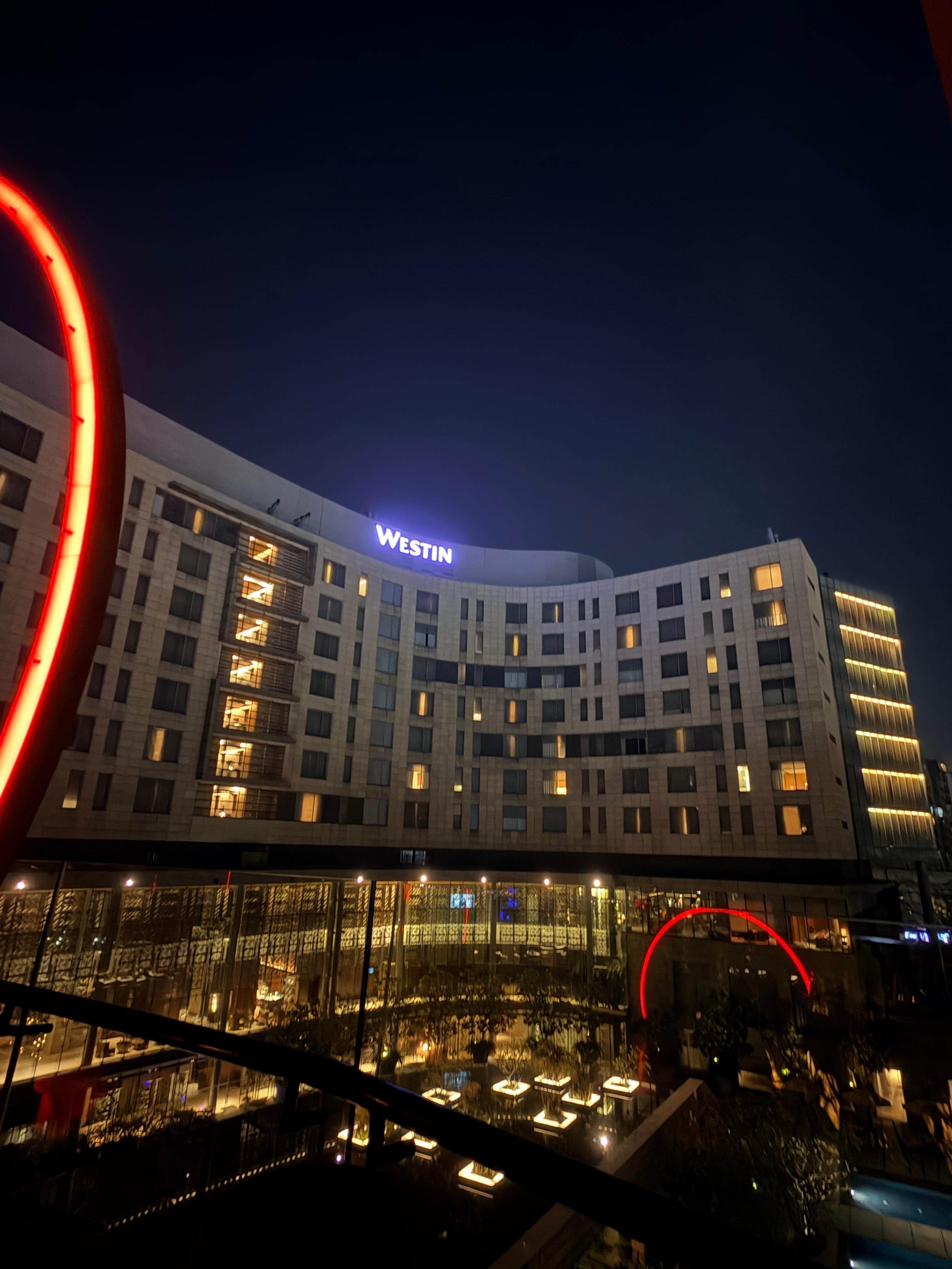 Roof top restaurant view