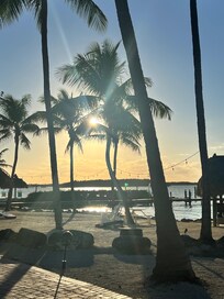 Sunset from the parking lot in front of our room