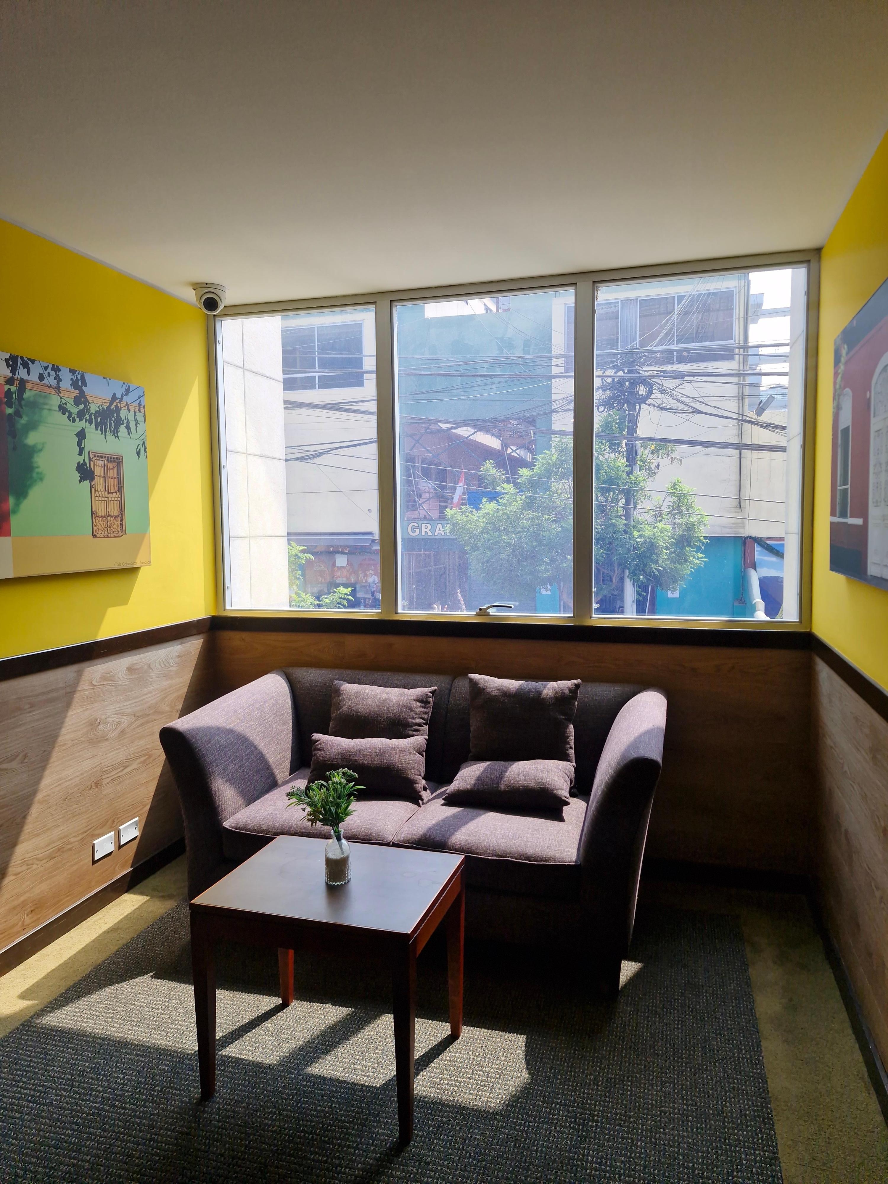 Cantinho tranquilo e aconchegante em cada andar