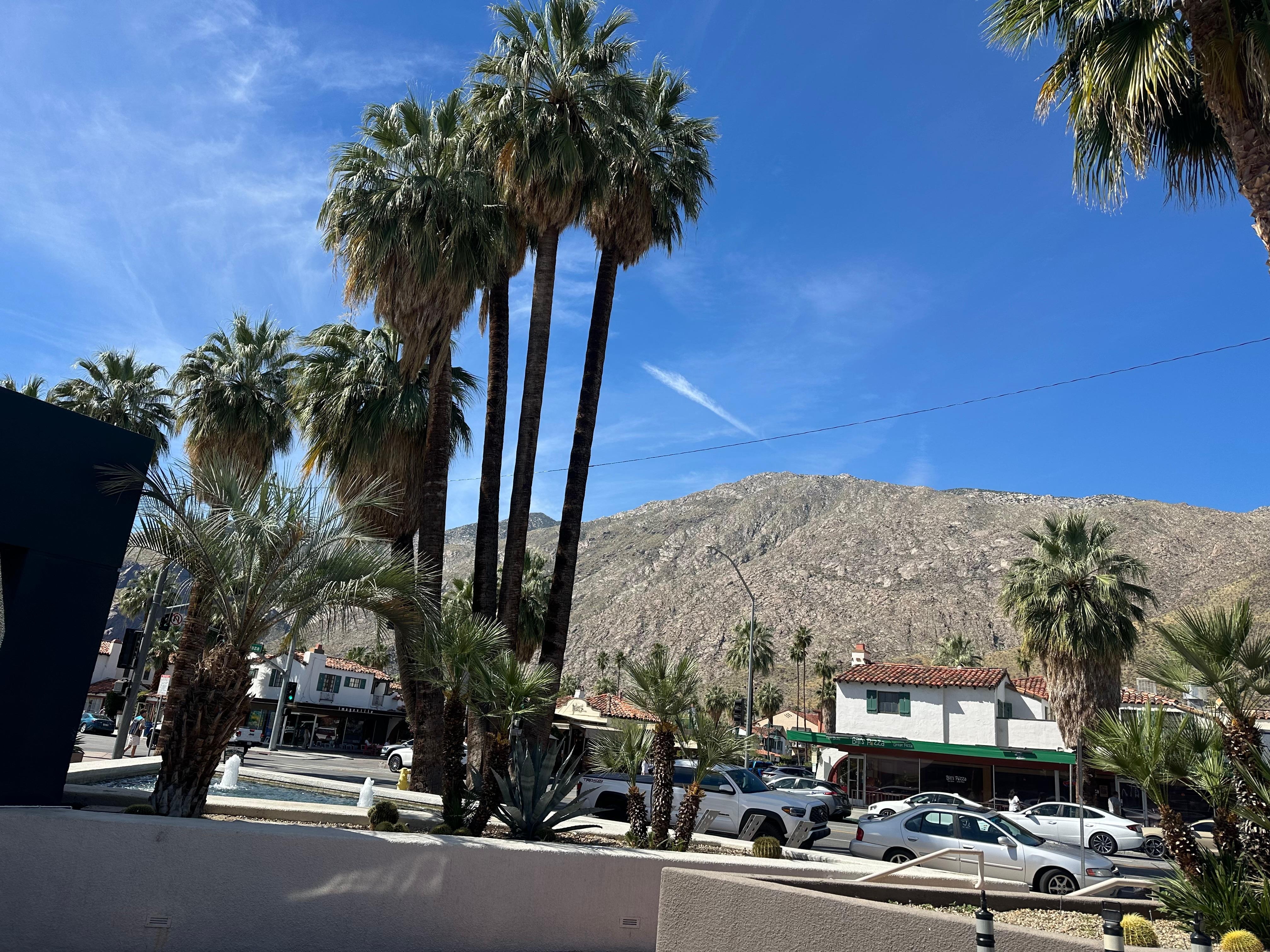 Mountains in the background 