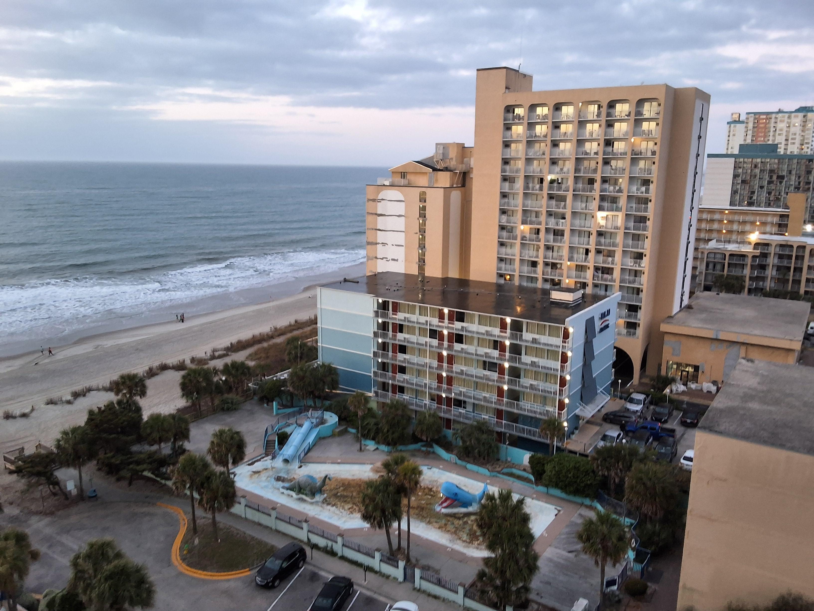 Another view of the beach from our balcony 