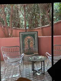 Our courtyard outside the room.