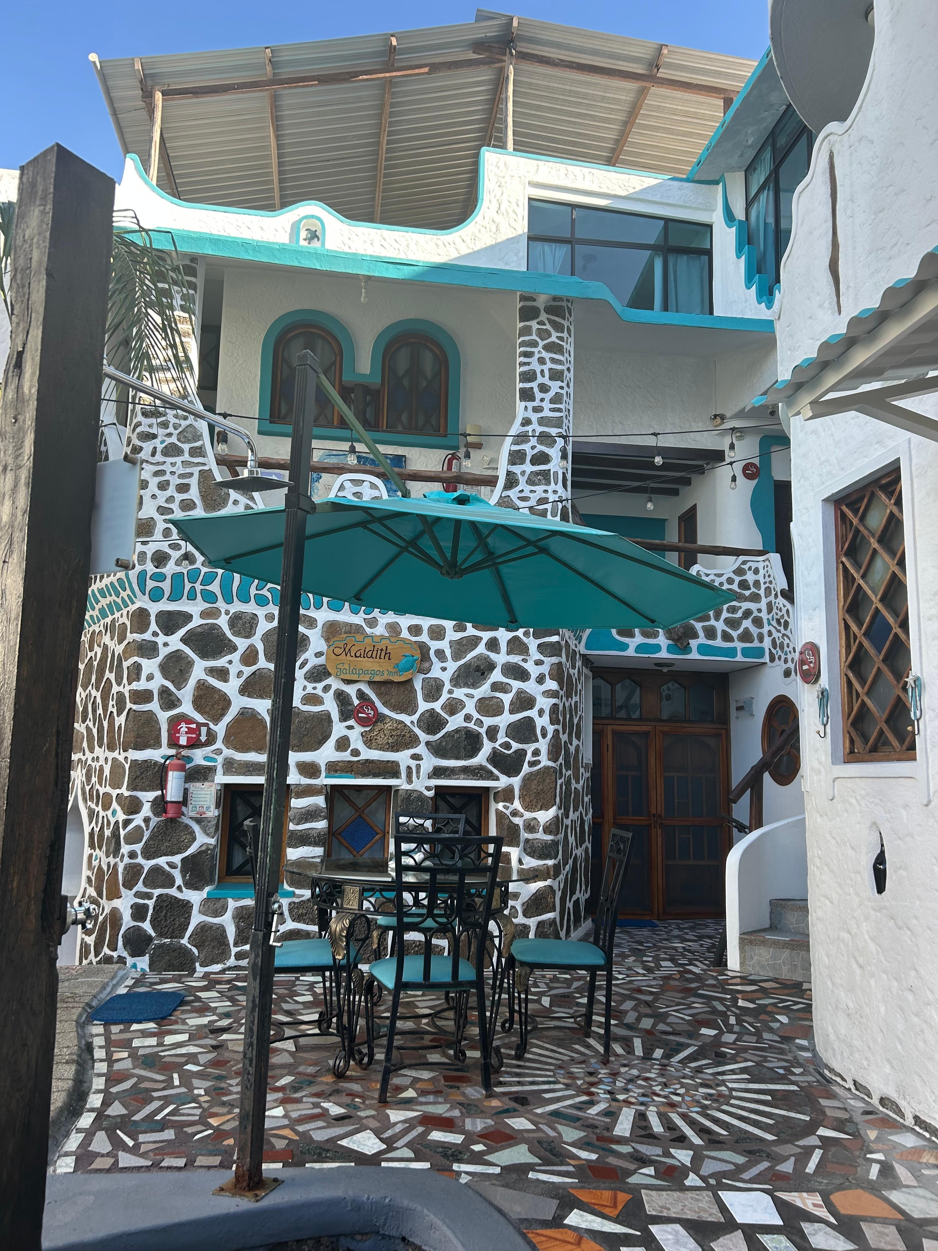 Cozy pool patio...great for an afternoon snack.