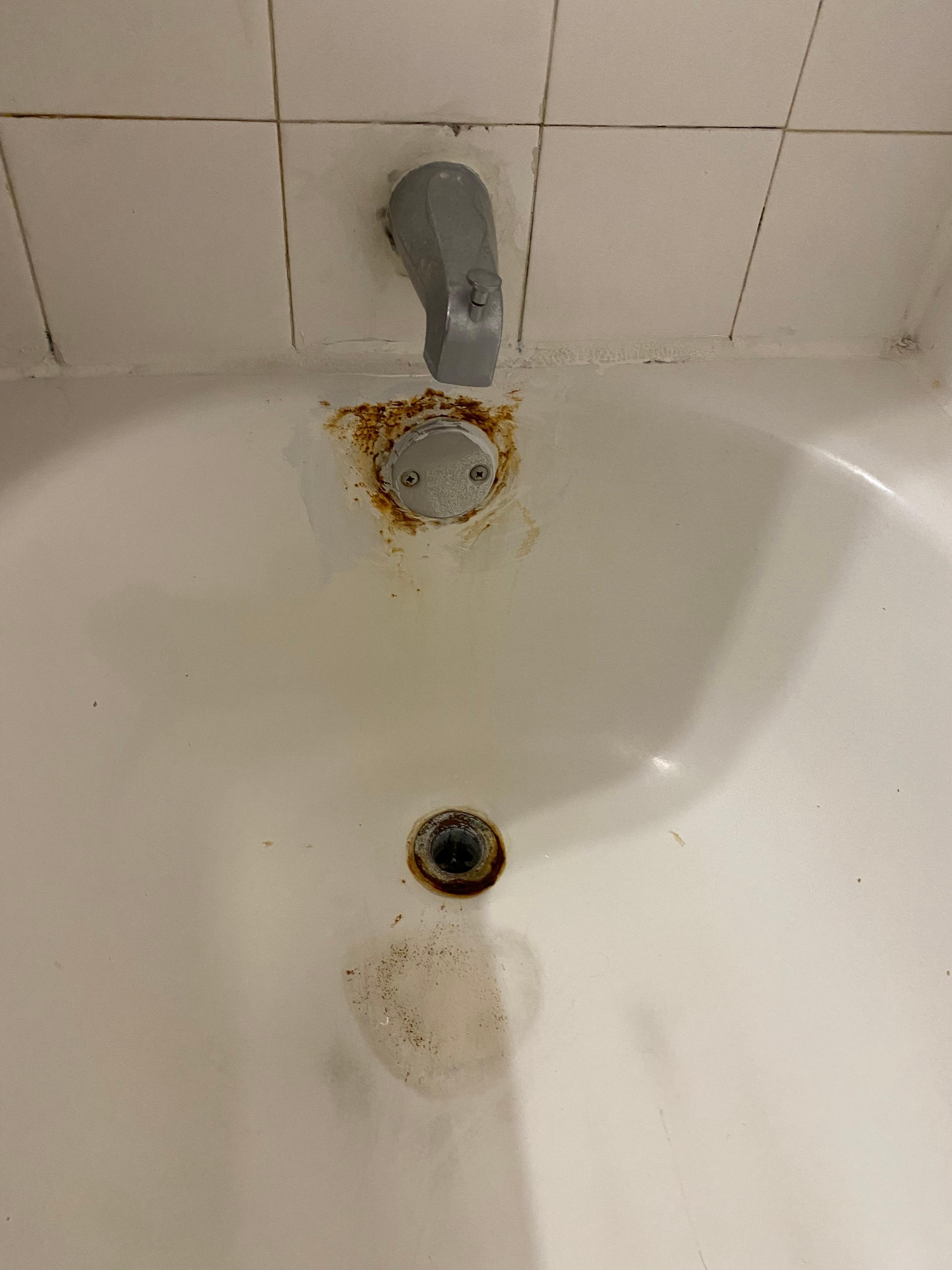 Bathtub didn't have a stopper to keep the bugs out or water in.