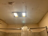 This is the bathroom ceiling and it looks like the ceiling is going to colapse