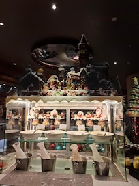 Cafe with Xmas decorations