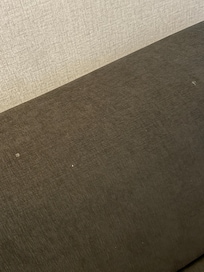 White stains on the couch