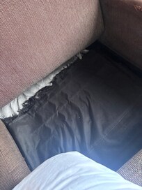 Due to the bed being broken, the couch was sunken in and very uncomfortable