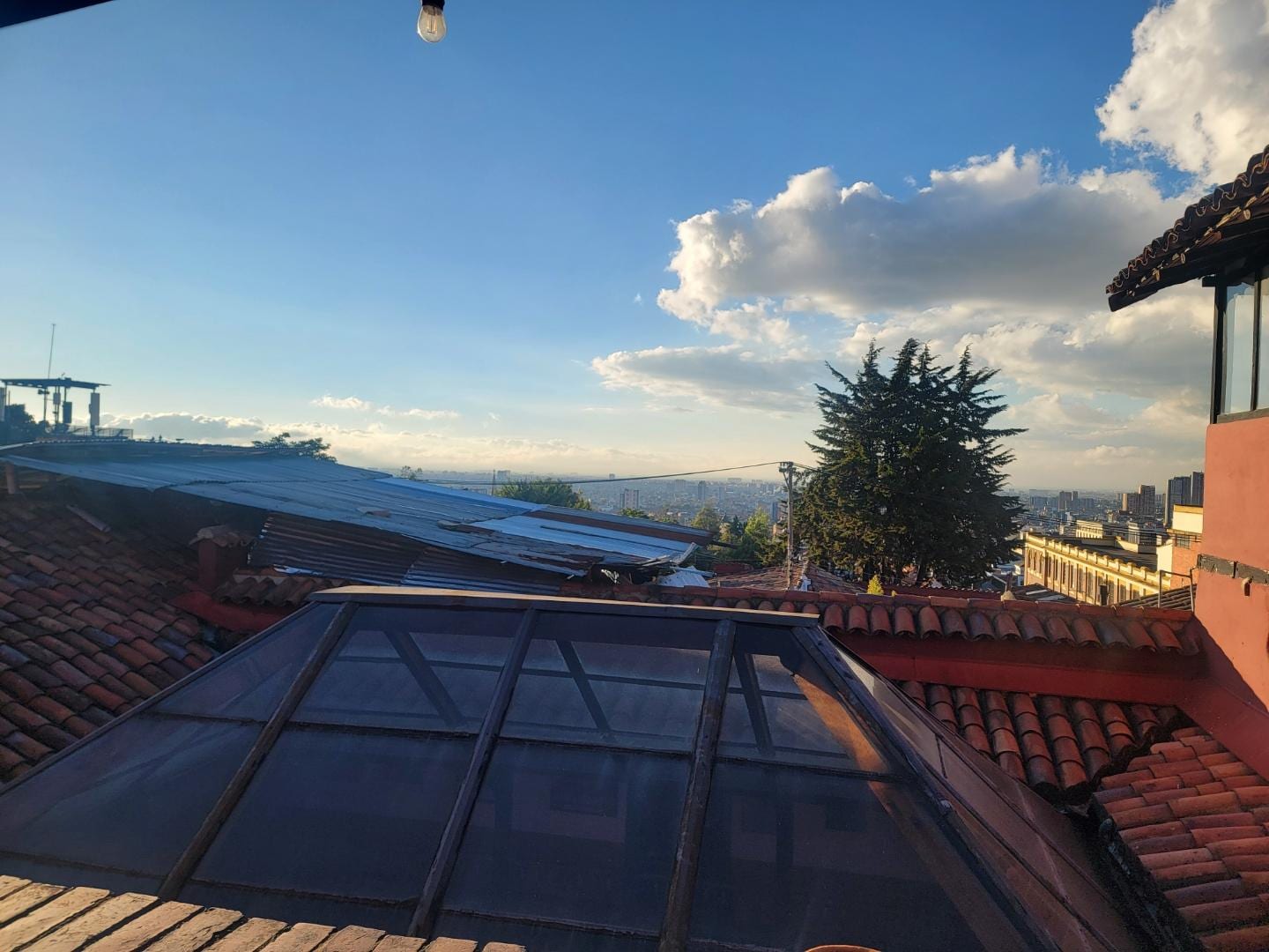 Evening view from terrace.