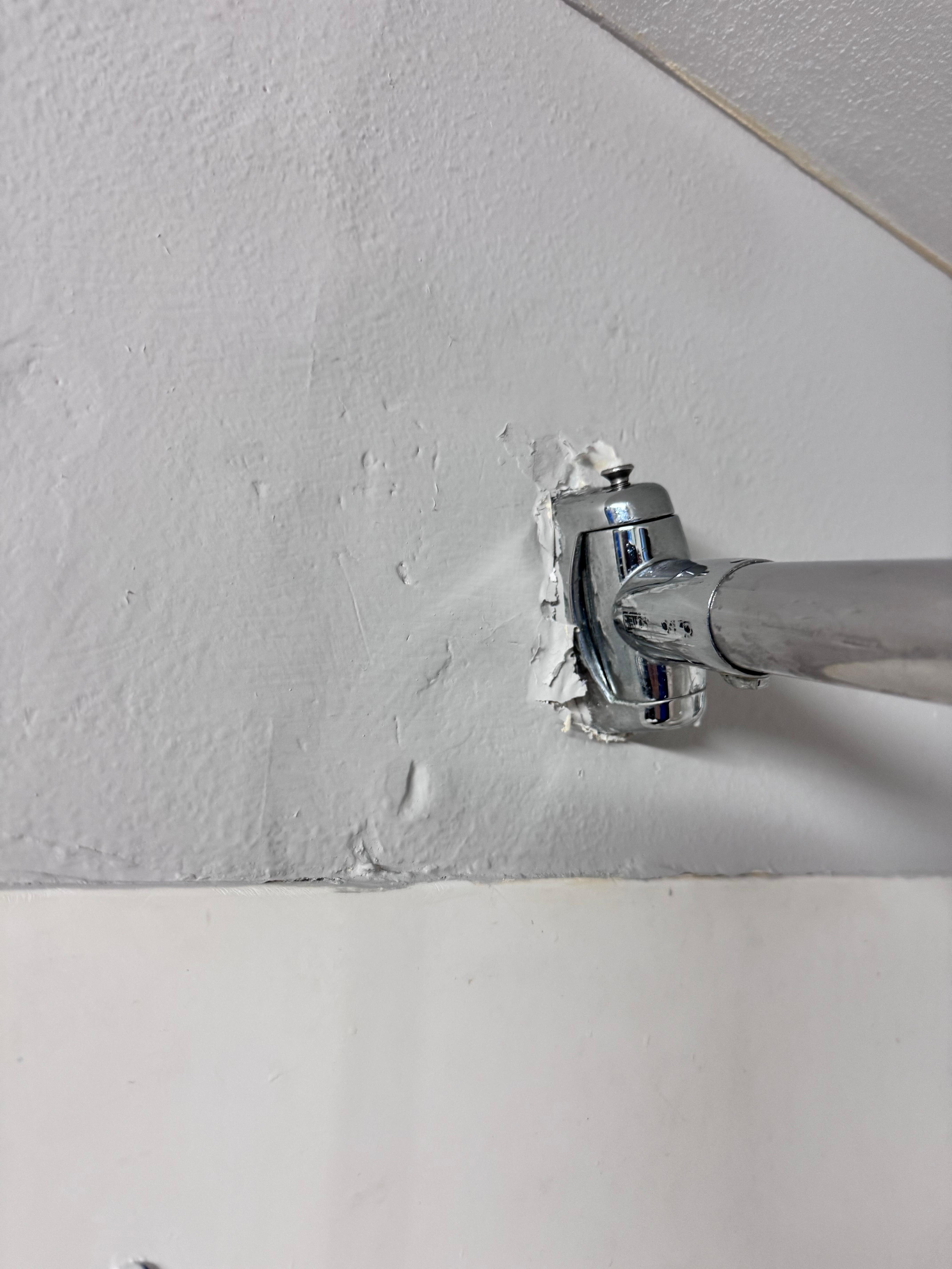 Shower curtain rod was in very poor condition, and because of the “sag” the curtain could not stay in place