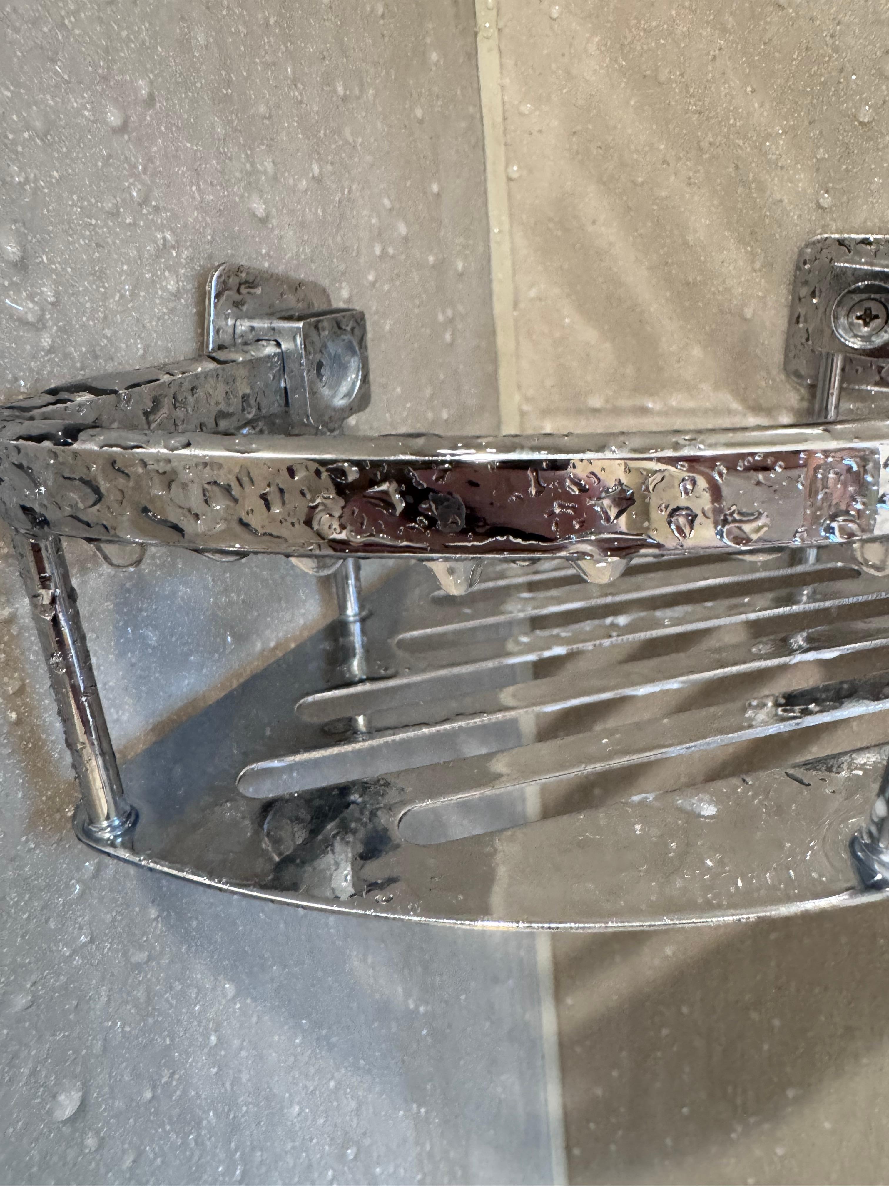 Someone else’s soap residue still in the tray