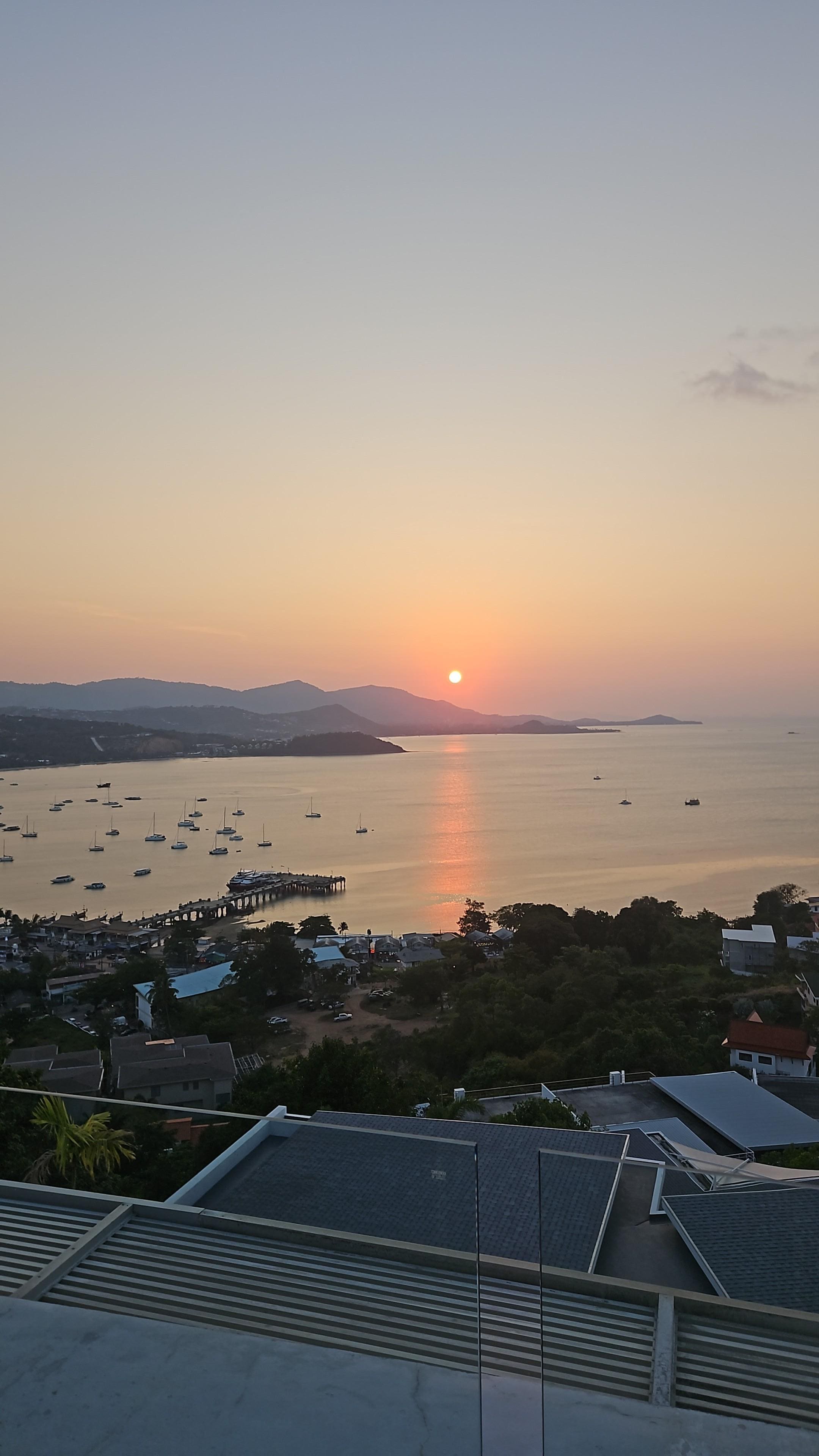 Beautiful sunset from the bslcony