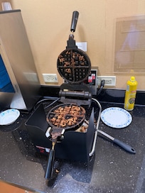 Waffle maker as of Saturday at breakfast, still out of commission on Sunday morning