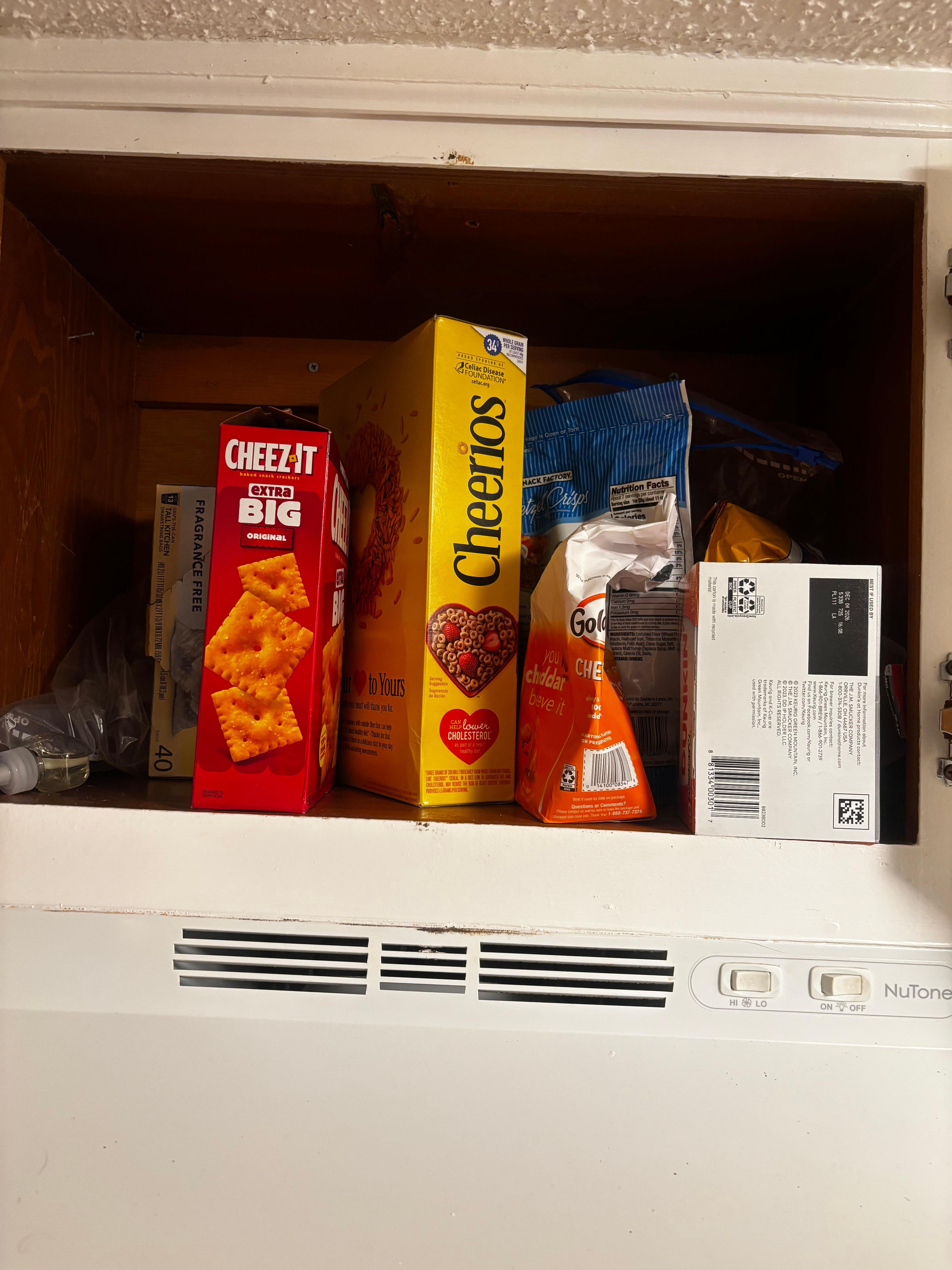 Left over food from last person that stayed there. 