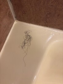 Hair in tub shower