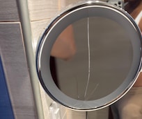 Broken mirror they never fixed