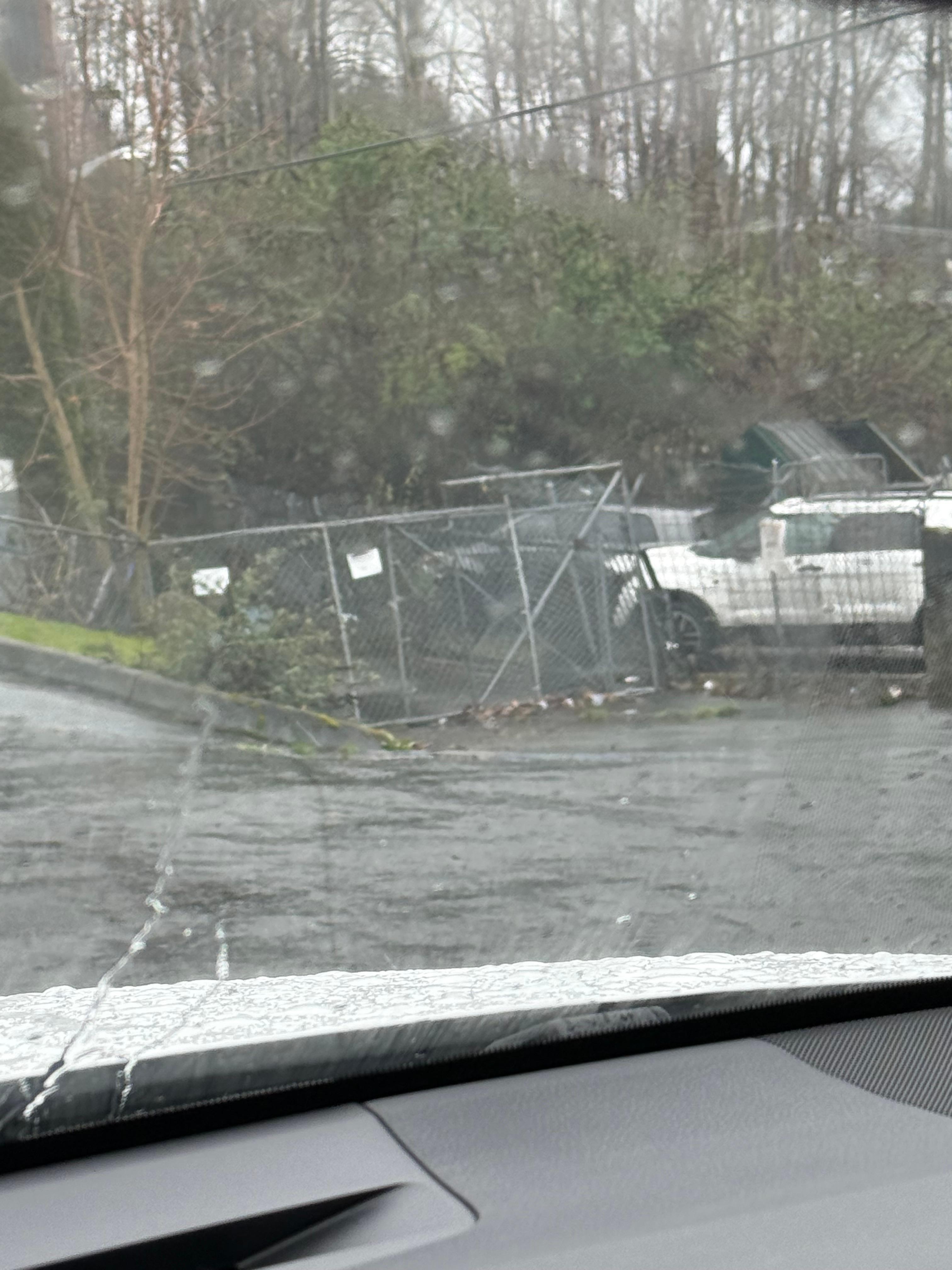 This is in the back parking lot