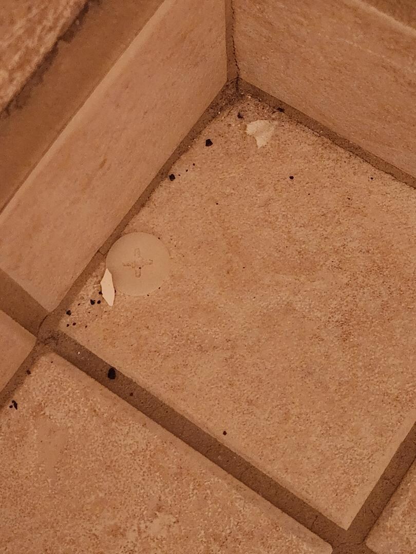 dirty bathroom floor