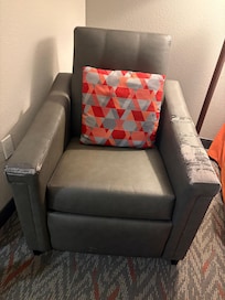 The “comfortable” chair in our room.