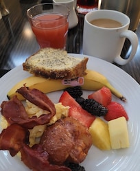 Hotel breakfast for $21 - standard free breakfast fare.