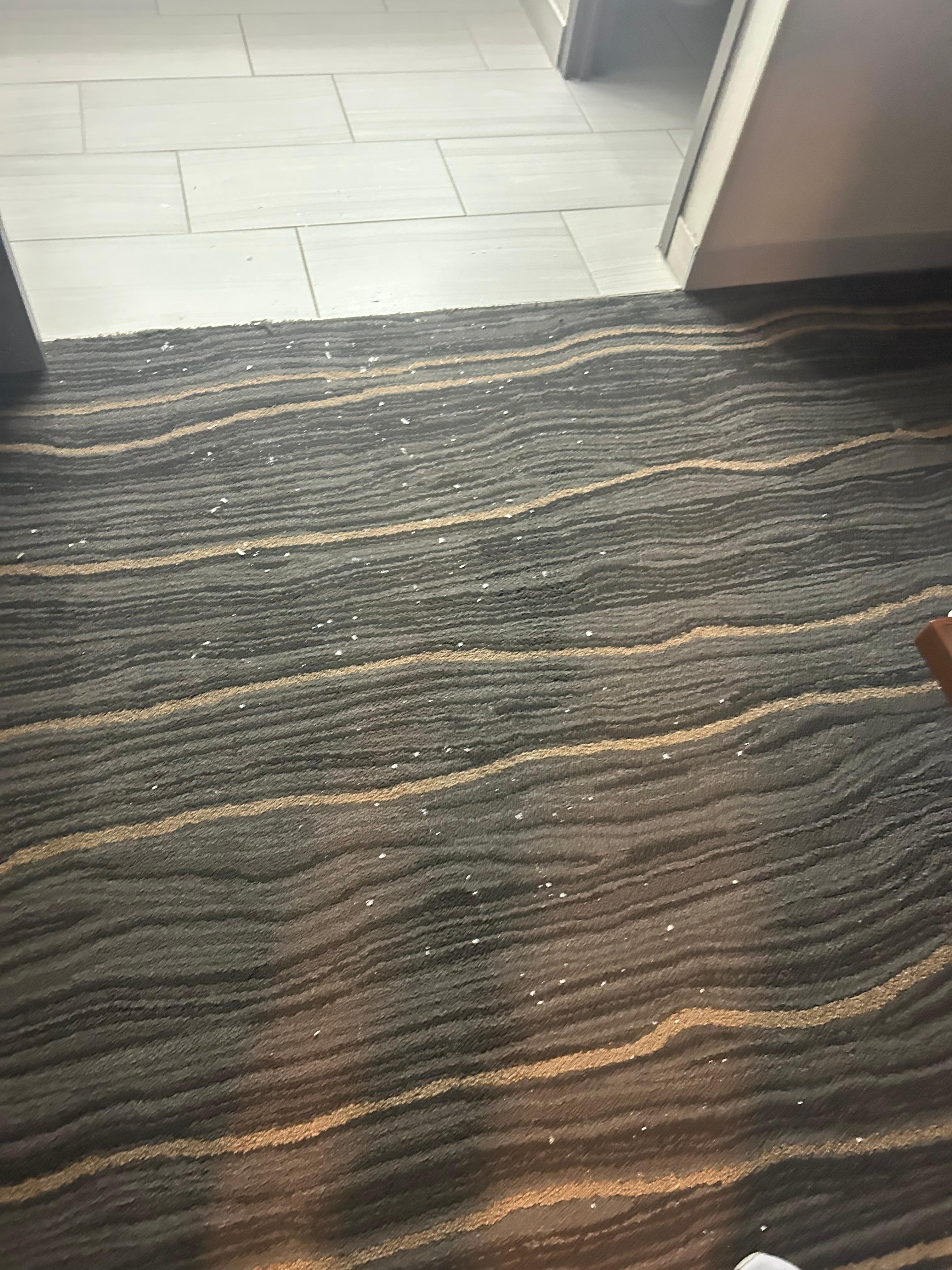 It blew all over the floor. 