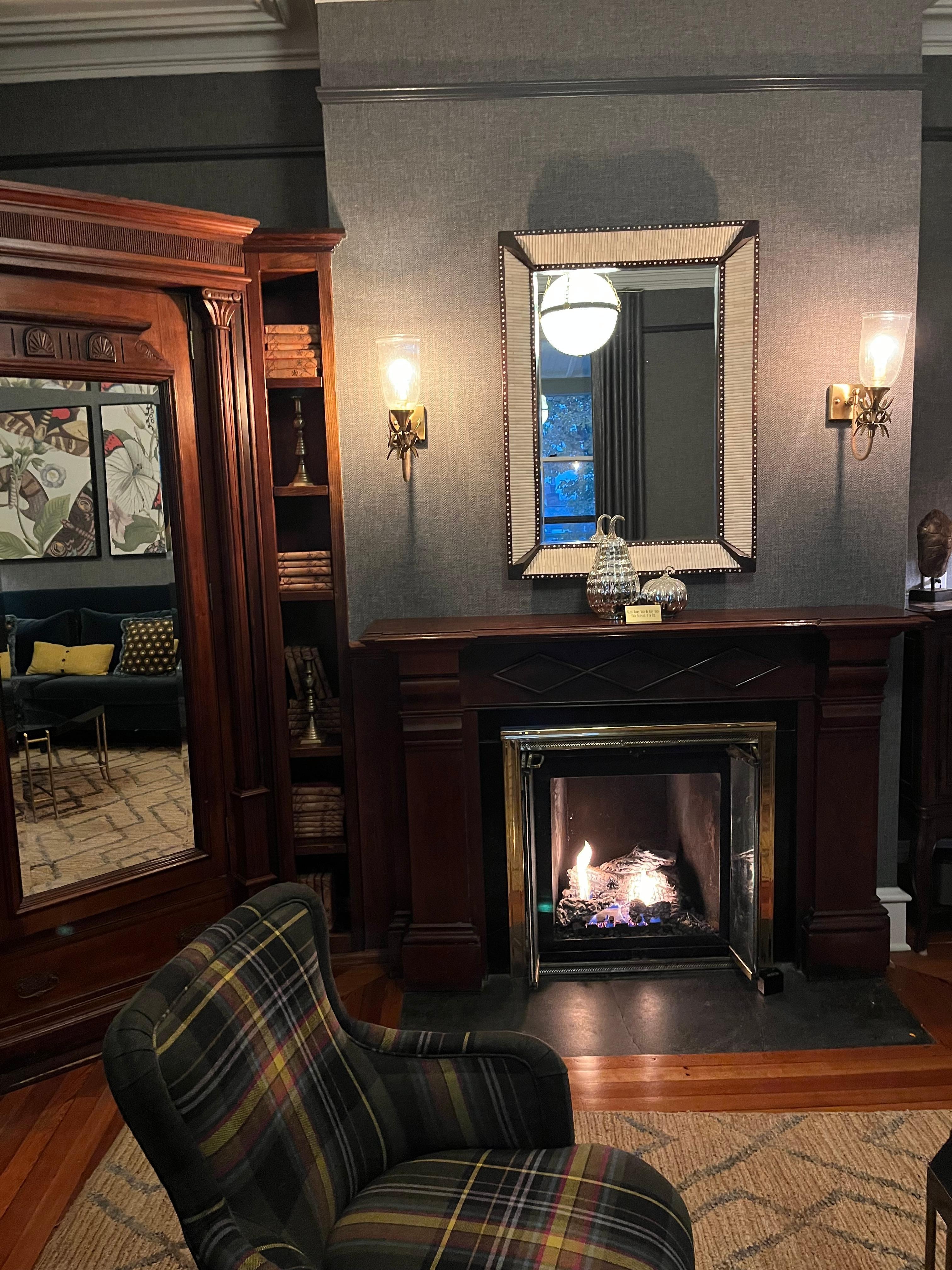 Lovely fire in the sitting room